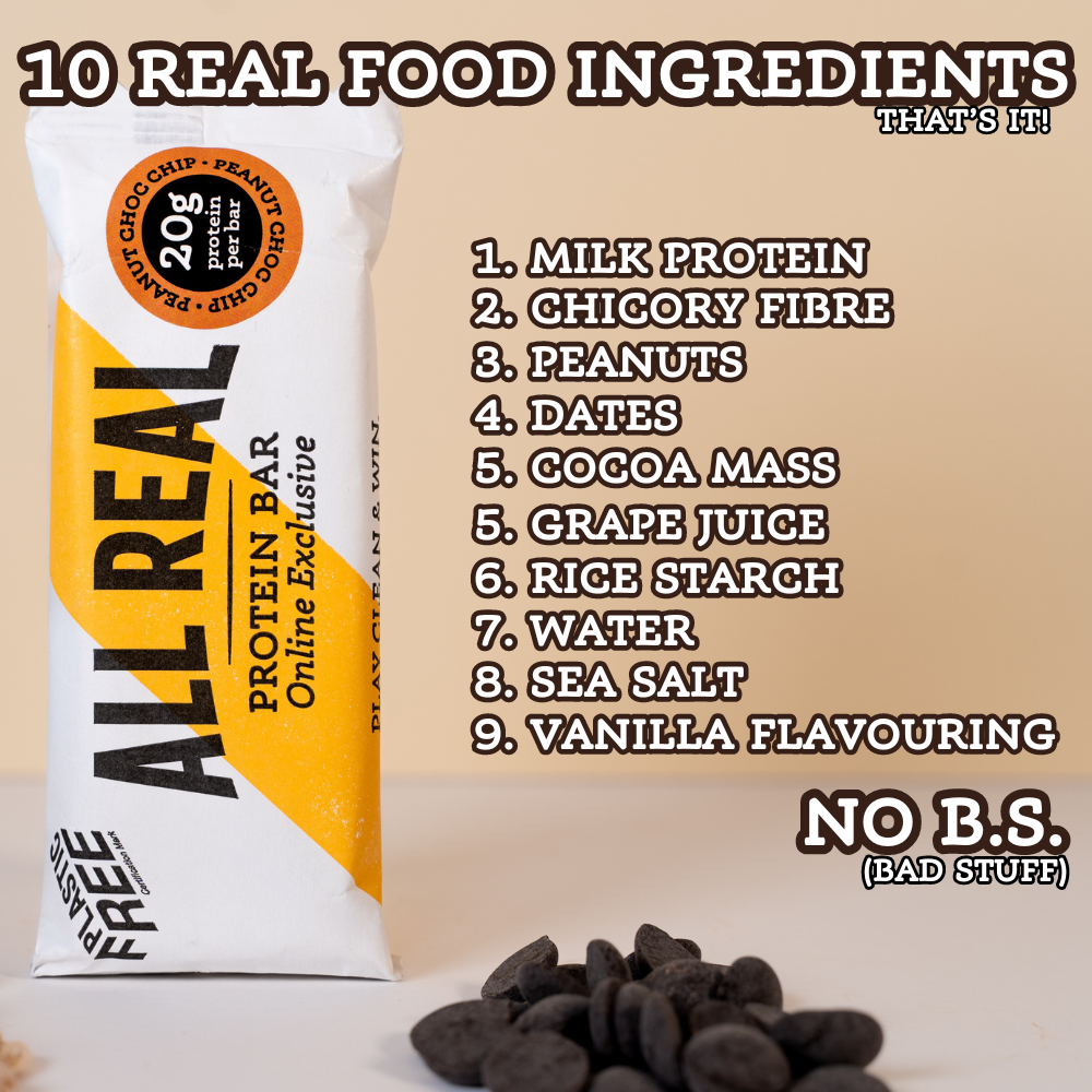 Peanut Choc Chip Natural Protein Bar | Made In Ireland – All Real Nutrition